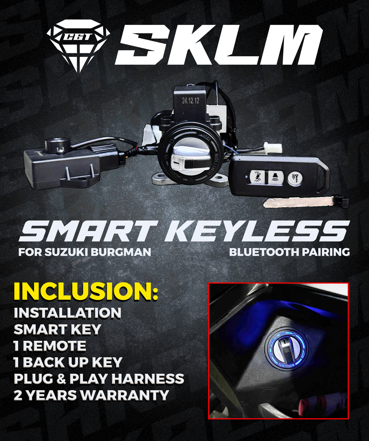 BURGMAN V1 V2 V3 X -SMART KEYLESS PLUG AND PLAY Retail – TOL PAWIRING