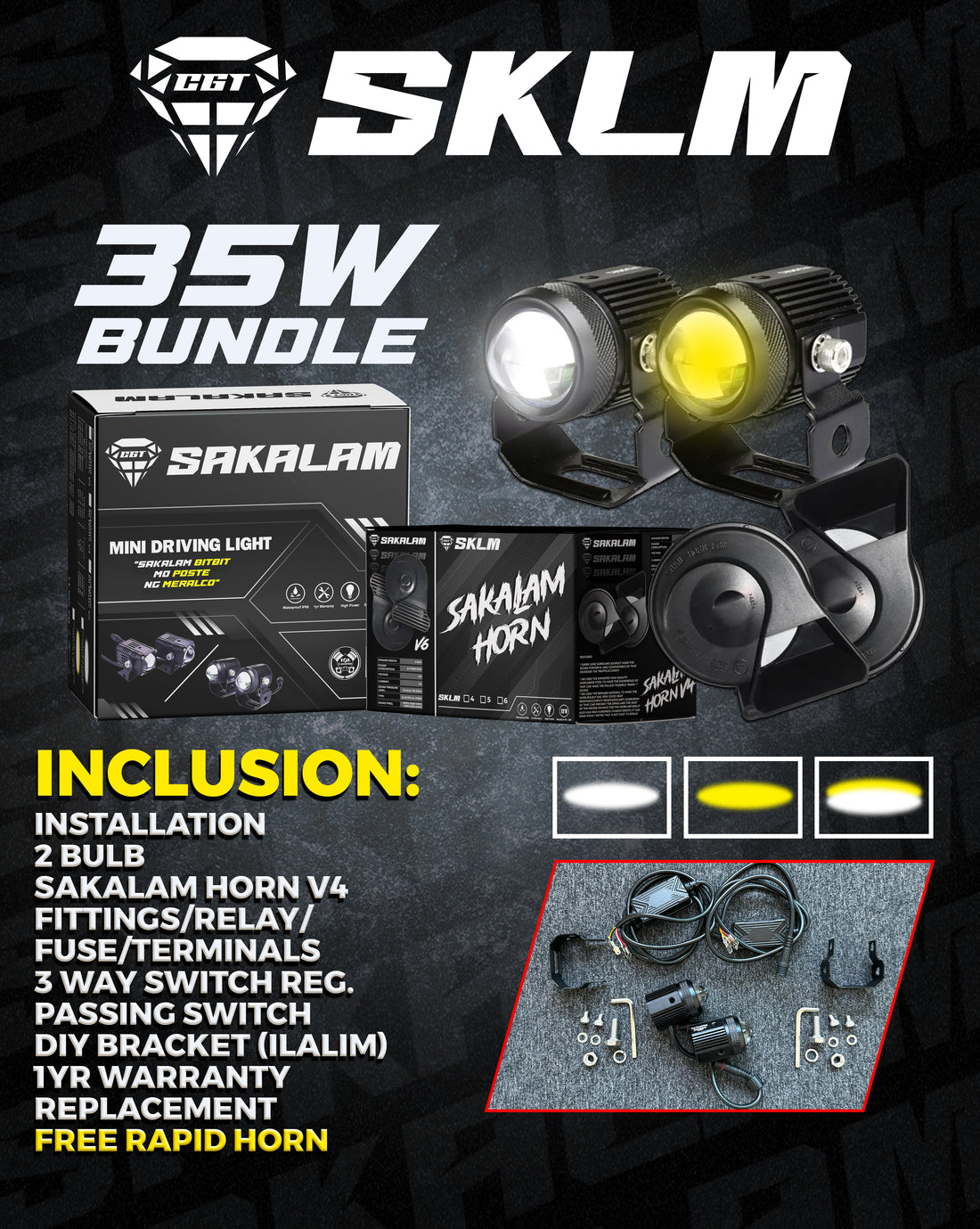 35W -MDL AND BUSINA ALL IN SET-UP – TOL PAWIRING